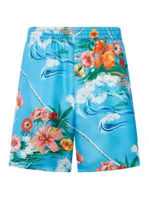 Gucci Printed Silk Twill Shorts - Multicolor