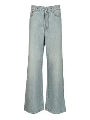 Miu Miu Chambray Denim Trousers - Blue
