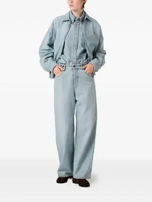 Miu Miu Chambray Denim Trousers - Blue