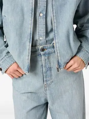 Miu Miu Chambray Denim Trousers - Blue