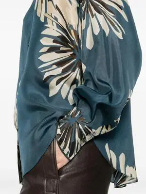 Brunello Cucinelli Printed Silk Shirt - Multicolor