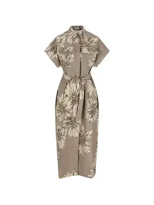 Brunello Cucinelli Printed Cotton Dress - Multicolor