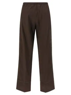YVES SALOMON Leather Insert Pants