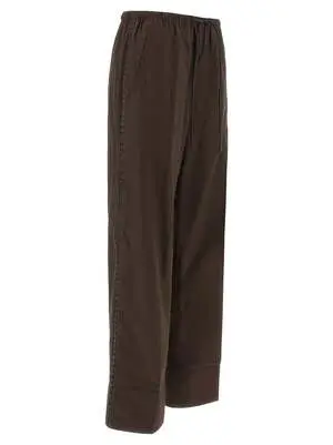 YVES SALOMON Leather Insert Pants