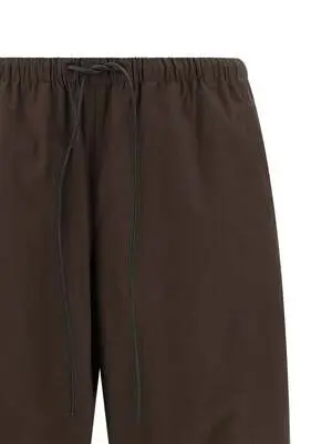 YVES SALOMON Leather Insert Pants - Brown
