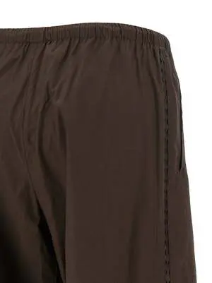 YVES SALOMON Leather Insert Pants - Brown