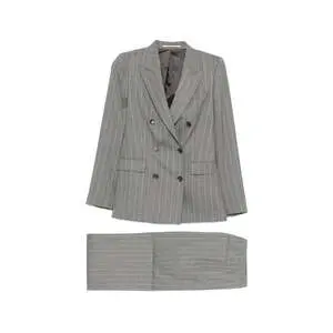 Tagliatore Grey Tailoring Evening Suits - Gray