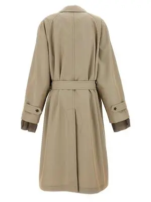 MAISON MARGIELA Long Single-breasted Trench Coat