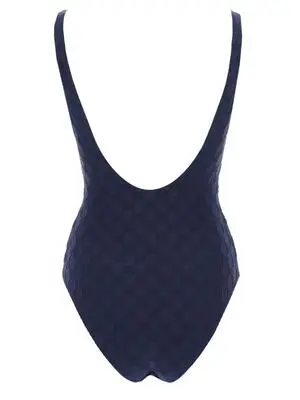 Gucci Gg Weave One Piece Swimsuit - Blue