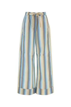 GANNI Embroidered Cotton Pyjama Pant - Multicolor