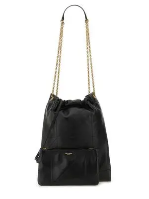 Saint Laurent Jamie Lambskin Shoulder Bag - Black