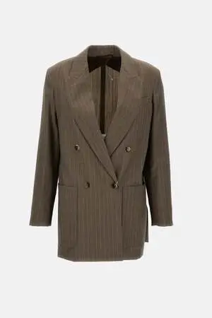 Max Mara Steel Pinstripe Jacket