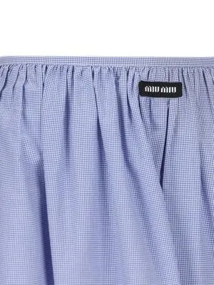 Miu Miu Cotton Midi Skirt - Multicolor