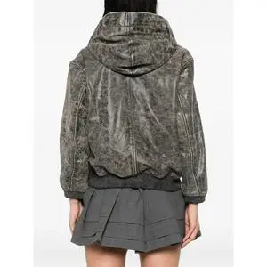 Alexander Wang Grey Jackets Leather Jackets