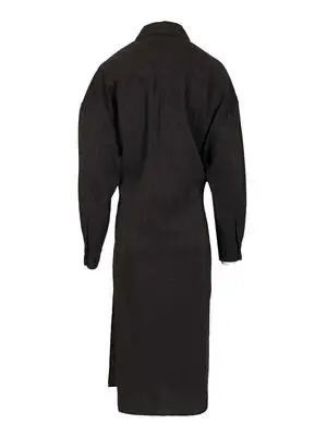 LEMAIRE Twisted Silk Blend Shirt Dress - Gray