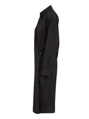 LEMAIRE Twisted Silk Blend Shirt Dress - Gray
