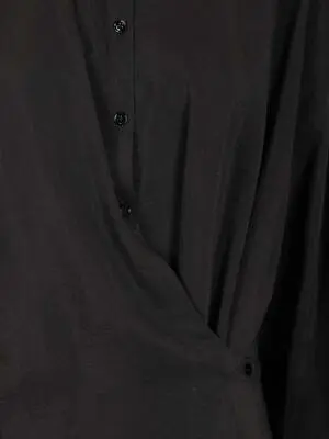 LEMAIRE Twisted Silk Blend Shirt Dress - Gray