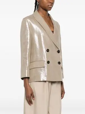 Brunello Cucinelli Linen Double-breasted Jacket