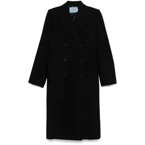 Prada Coats Double Breasted & Peacoats - Black