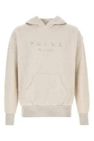 Prada Melange Sand Cotton Sweatshirt - Brown