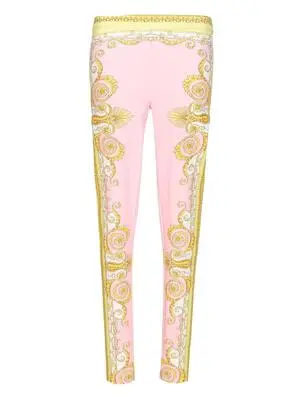 Versace Primavera Barocco Printed Leggings - Multicolor