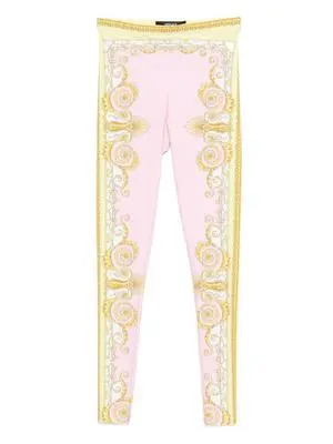 Versace Primavera Barocco Printed Leggings - Multicolor