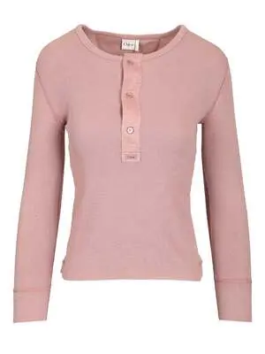 Chloé Cotton Henley Shirt - Multicolor