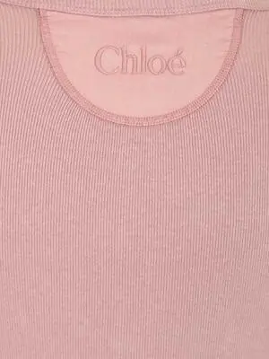 Chloé Cotton Henley Shirt - Multicolor