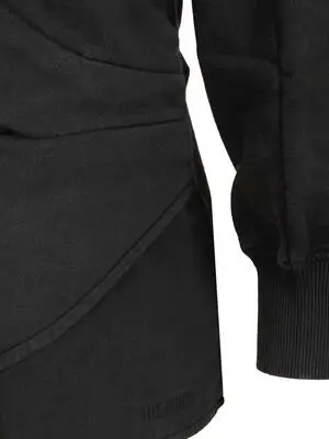 Attico Jersey Sweatshirt Dress - Black