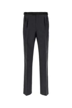 Prada Charcoal Mohair Blend Pant - Gray