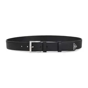 Prada Saffiano Leather Belt - Black