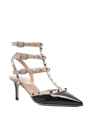 Valentino Garavani Rockstud Patent Leather Pumps - Multicolor