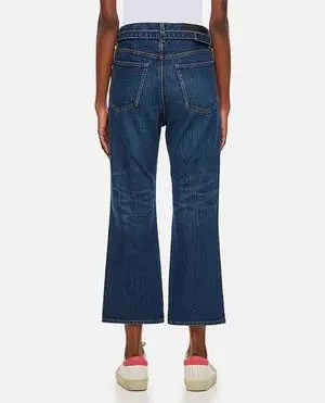 Sacai Boot Cut Denim Pants - Multicolor
