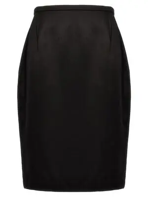 Saint Laurent Satin Skirt - Black