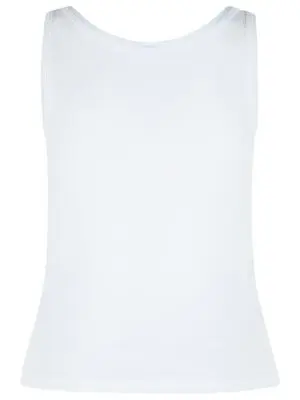 Versace Ribbed Cotton Tank Top - White