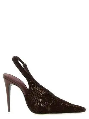 Magda Butrym Crochet Slingback - Brown