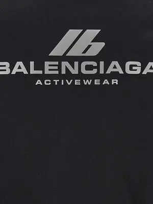 Balenciaga Logo Print Zip Up Hoodie