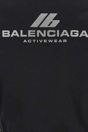 Balenciaga Logo Print Zip Up Hoodie