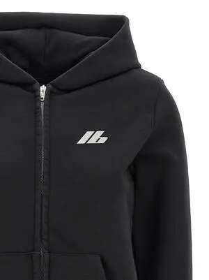 Balenciaga Logo Print Zip Up Hoodie
