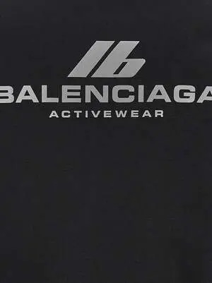 Balenciaga Logo Print Zip Up Hoodie