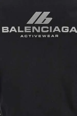 Balenciaga Logo Print Zip Up Hoodie