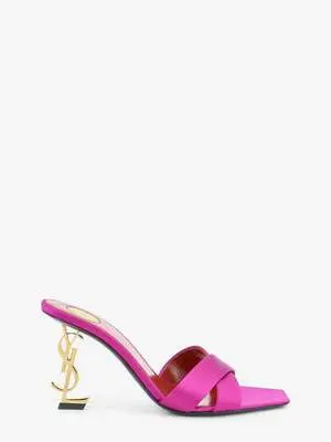 Saint Laurent Opyum Satin Sandals - Multicolor