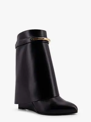 Givenchy Shark Leather Boots - Black