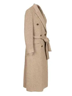 GOLDEN GOOSE Journey Collection Double-breasted Coat - Cream