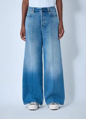 Gucci Wide-leg Five-pocket Jeans - Blue
