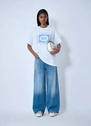 Gucci Wide-leg Five-pocket Jeans