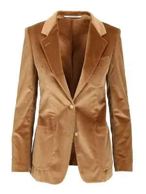 Tagliatore Single-breasted Velvet Blazer - Cream