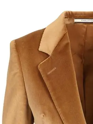Tagliatore Single-breasted Velvet Blazer - Cream