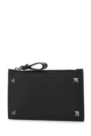 Valentino Garavani Leather Rockstud Card Holder