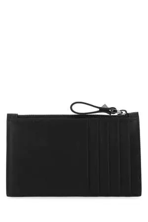 Valentino Garavani Leather Rockstud Card Holder